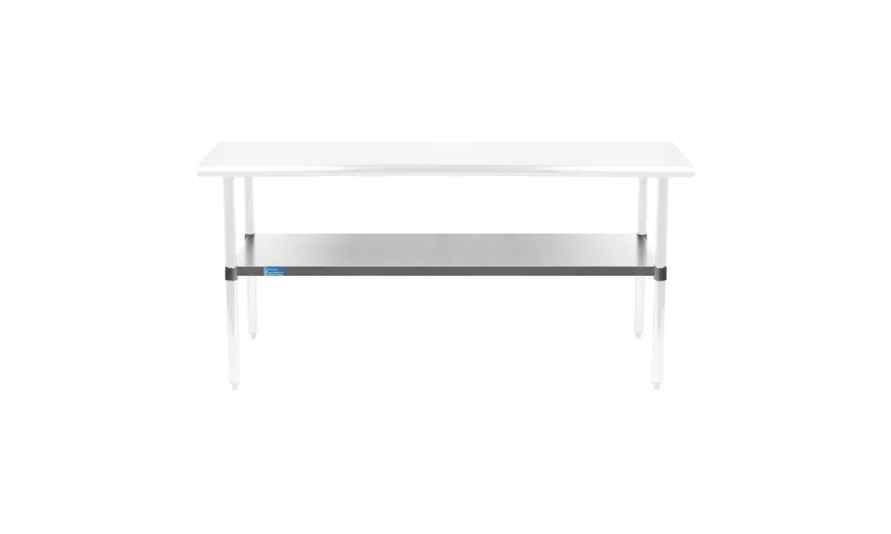 Stainless steel table with undershelf store