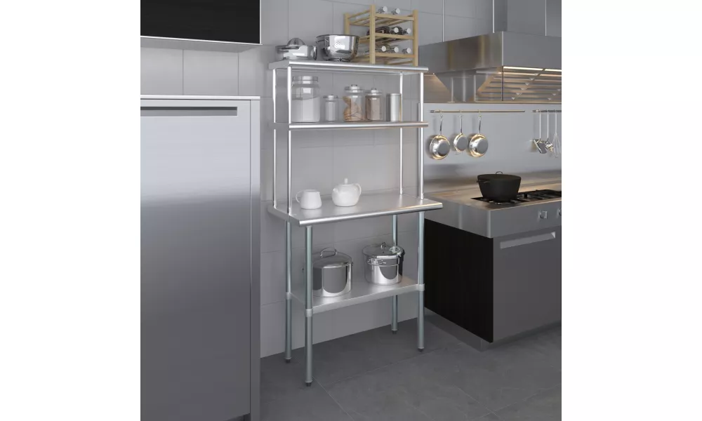 Stainless Steel Table Corner Stainless Steel Work Table - Food Prep ...